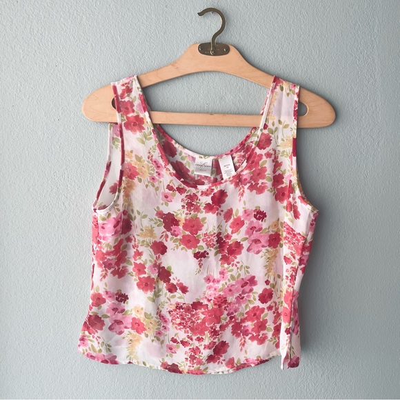 Emma James | Tops | Emma James Petite Vintage 9s Y2k Sheer Floral Tank ...